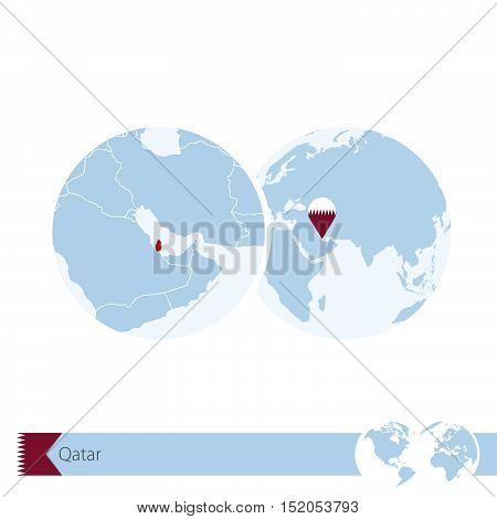 Qatar On World Globe Vector & Photo (Free Trial) | Bigstock