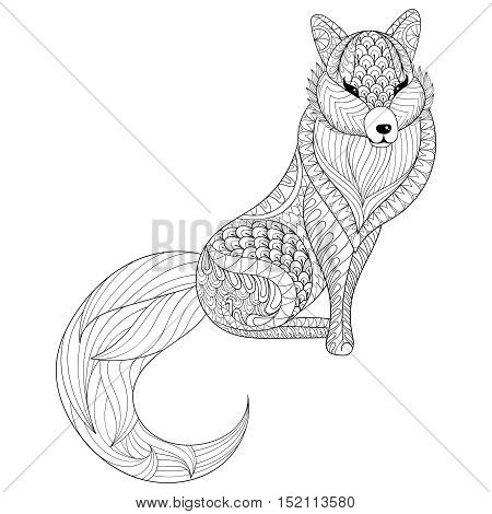 Fox Zentangle Style. Vector & Photo (Free Trial) | Bigstock