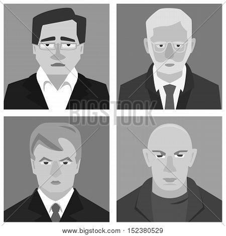 Serious Men Avatars Vector & Photo (Free Trial) | Bigstock