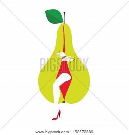 Pear Parts Woman's Vector & Photo (Free Trial) | Bigstock