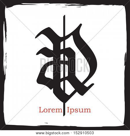 Gothic Monogram Vector & Photo (Free Trial) | Bigstock