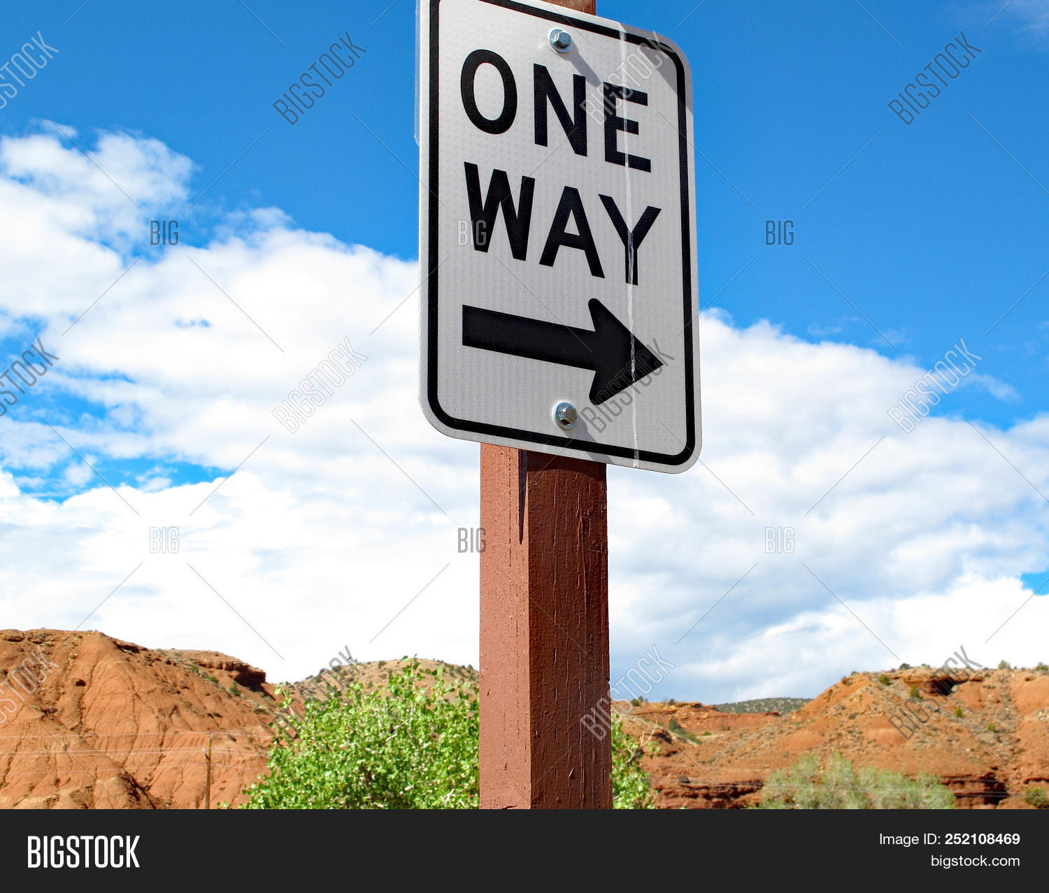 One Way Street Sign On Image & Photo (Free Trial) | Bigstock