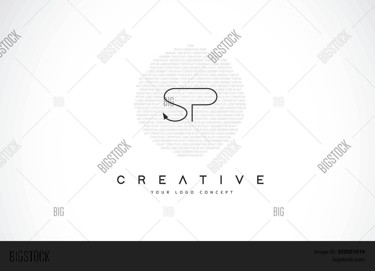 Sp S P Logo Design Vector & Photo (Free Trial) | Bigstock