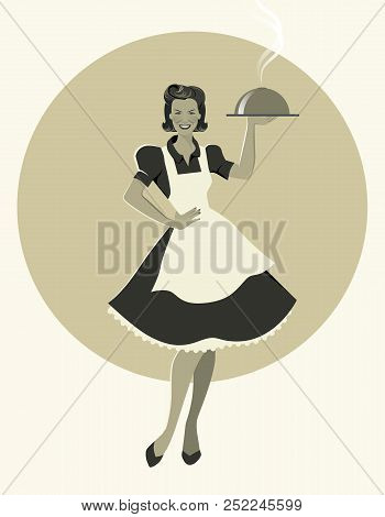 Retro Waitress Images, Illustrations & Vectors (Free) - Bigstock