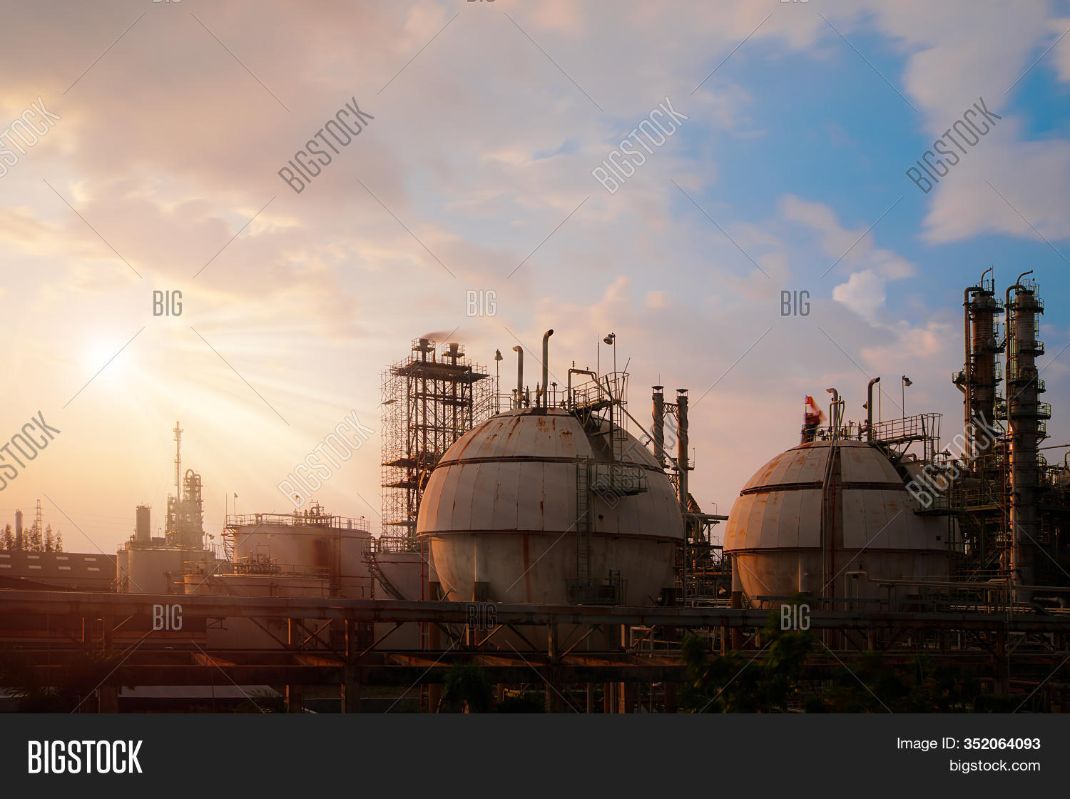 Gas Storage Sphere Image & Photo (Free Trial) | Bigstock