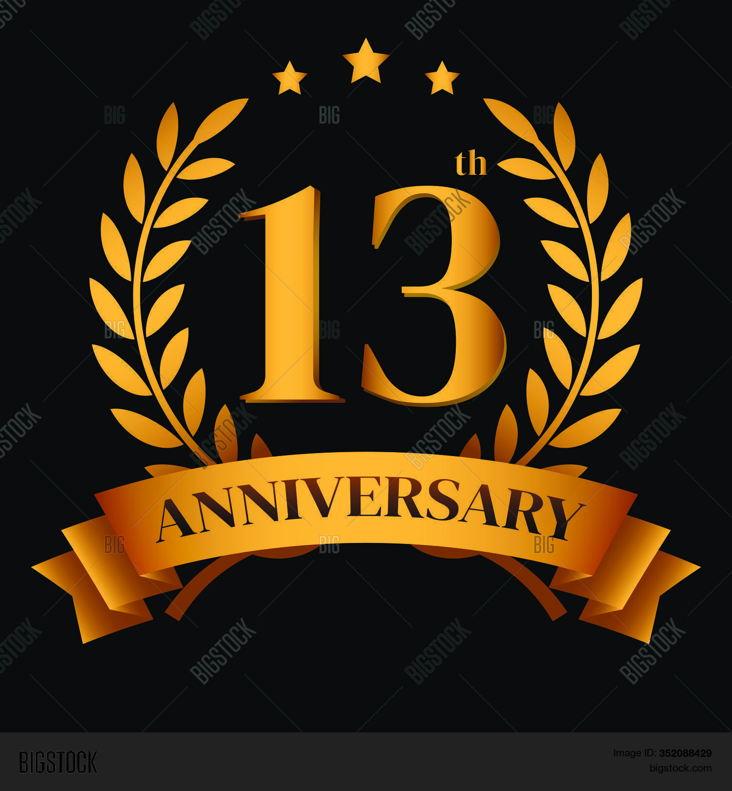 13th Golden Vector & Photo (Free Trial) | Bigstock
