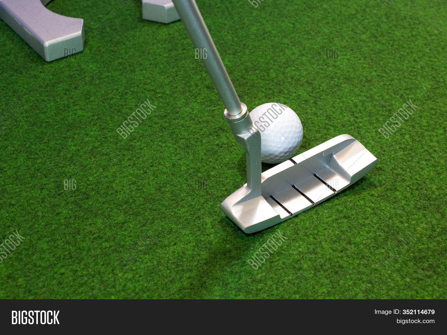 Putter, Golf Ball Image & Photo (Free Trial) | Bigstock