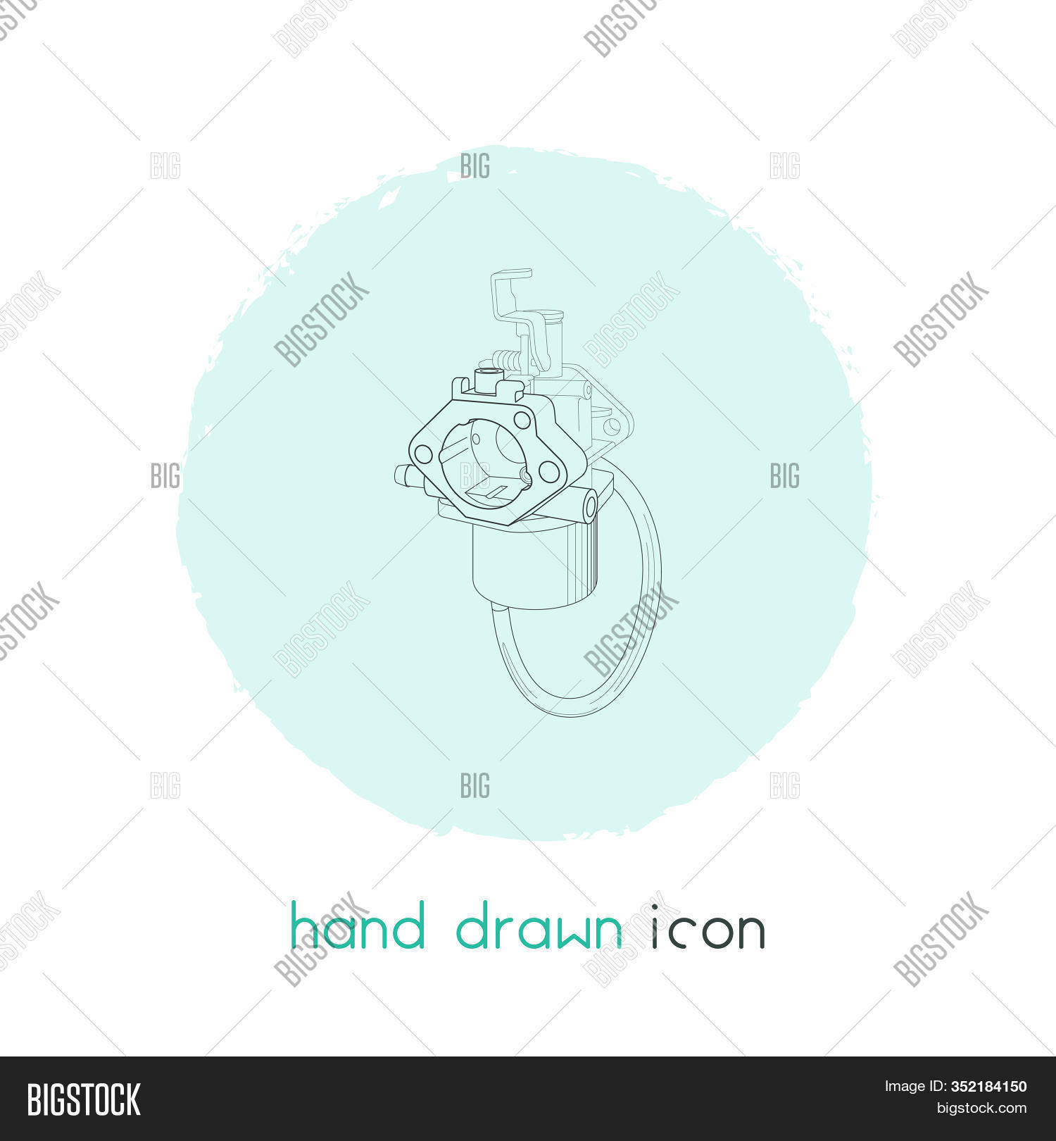 Carburetor Icon Line Image & Photo (Free Trial) | Bigstock