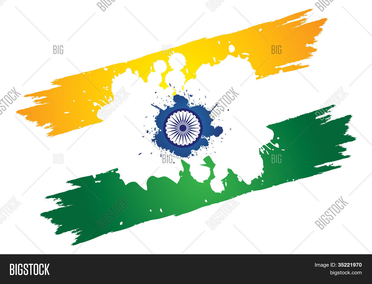 Indian Tri-color Vector & Photo (Free Trial) | Bigstock