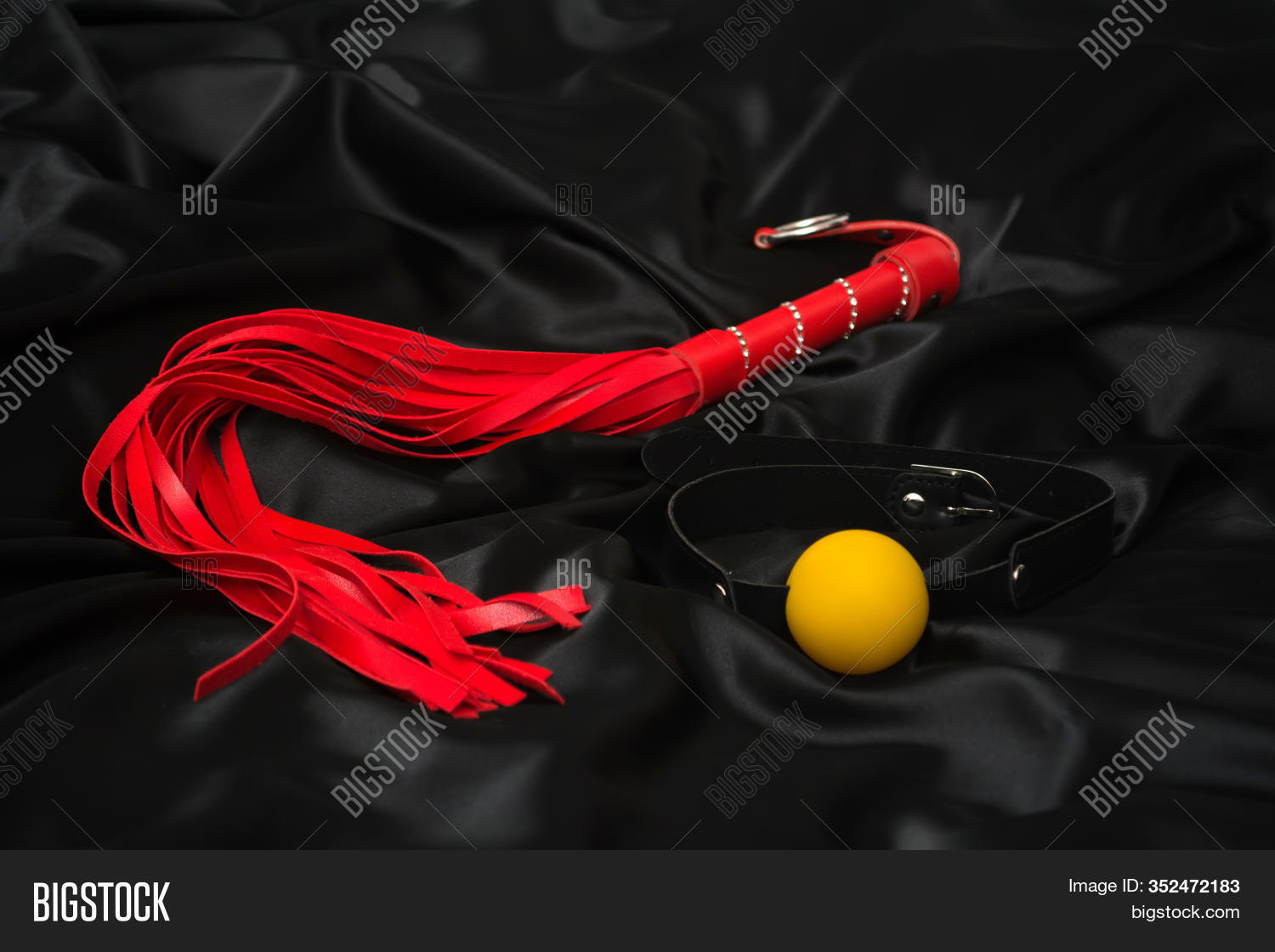 Red Whip Gag On Black Image & Photo (Free Trial) | Bigstock