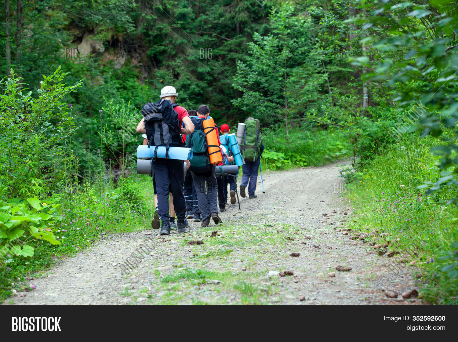 Tourists Hiking Image & Photo (Free Trial) | Bigstock