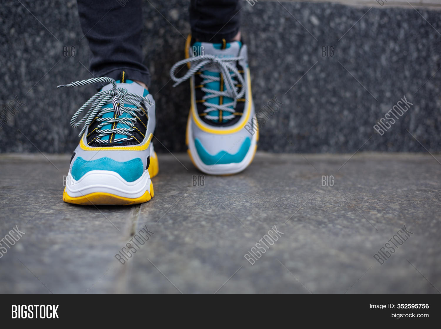 Feet Shod Sneakers Image & Photo (Free Trial) | Bigstock
