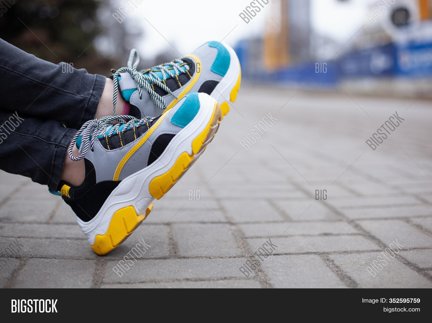 Feet Shod Sneakers Image & Photo (Free Trial) | Bigstock