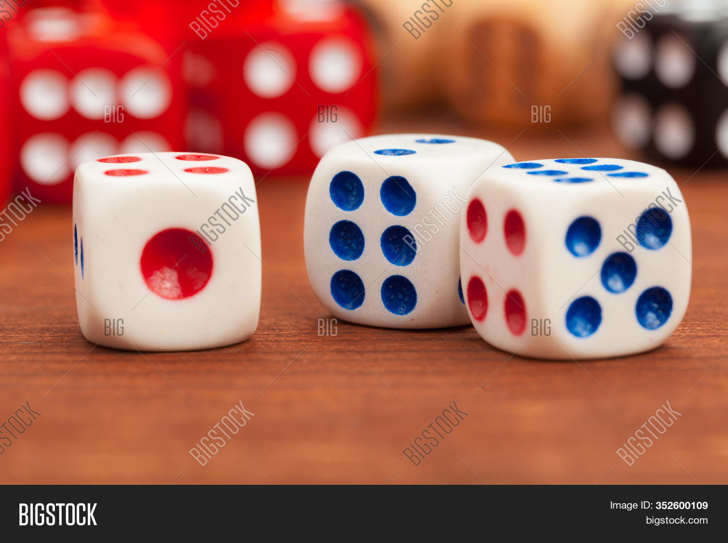 Dice On Wooden Table. Image & Photo (Free Trial) | Bigstock