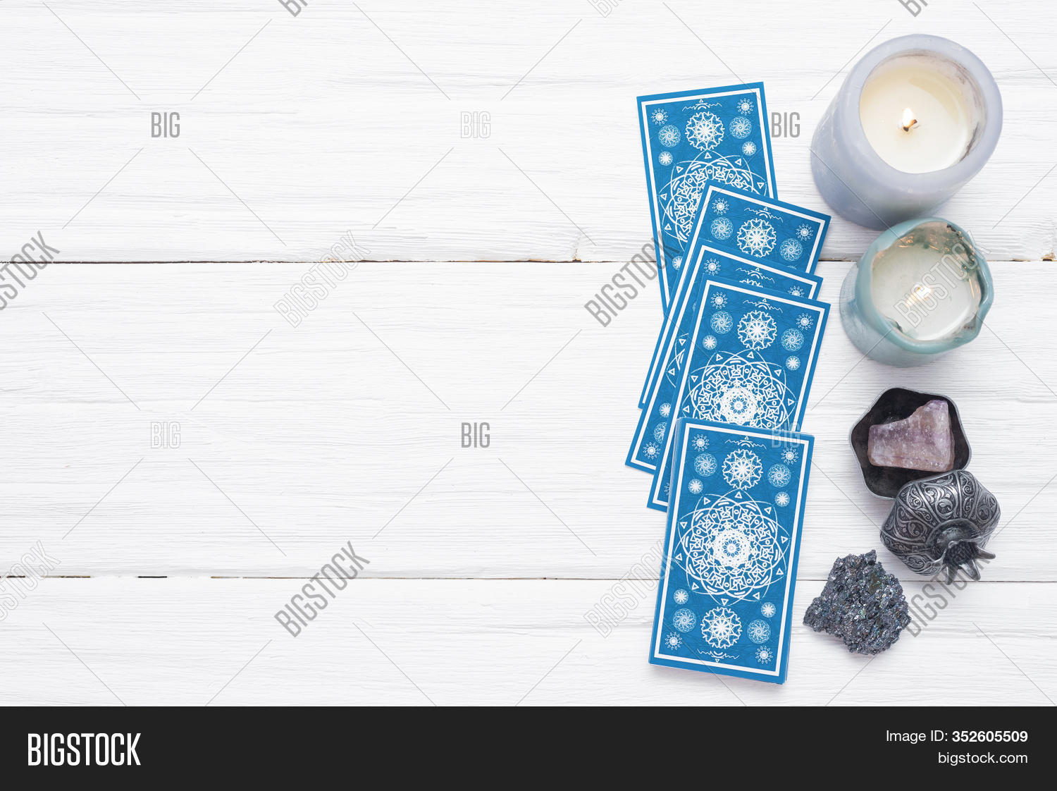 Blue Tarot Cards On Image & Photo (Free Trial) | Bigstock