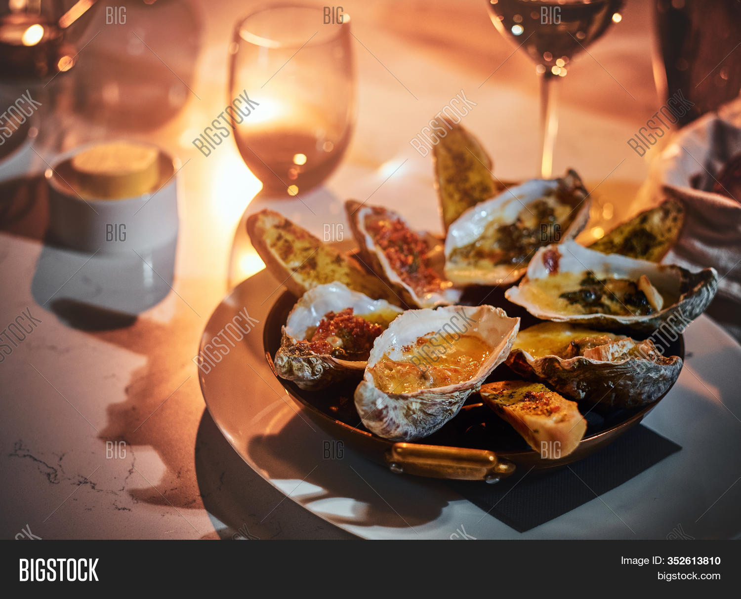 Gourmet Dinner Golden Image & Photo (Free Trial) | Bigstock