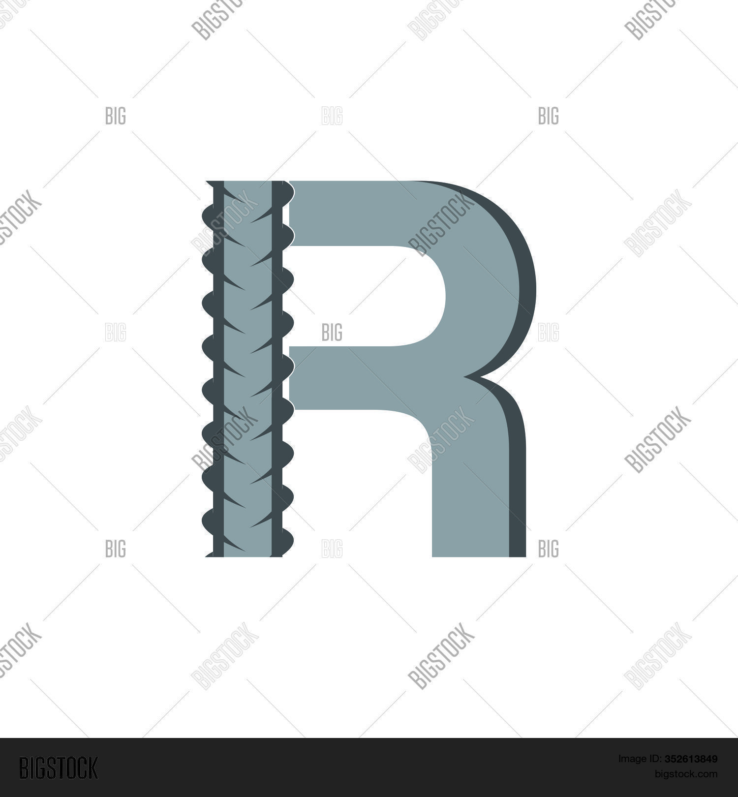 Letter R Rebar Vector & Photo (Free Trial) | Bigstock