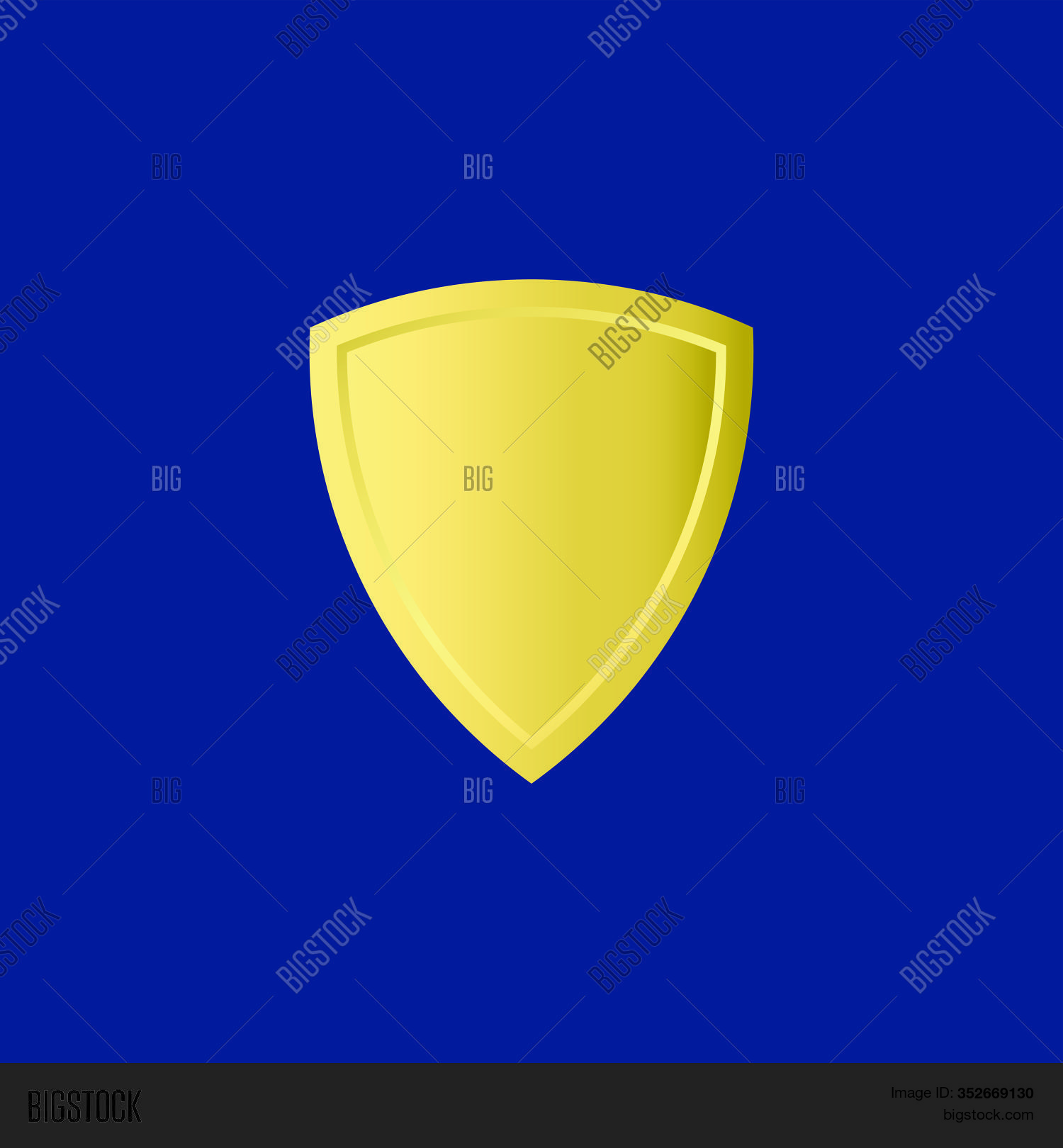 Gold Shield Navy Blue Vector & Photo (Free Trial) | Bigstock