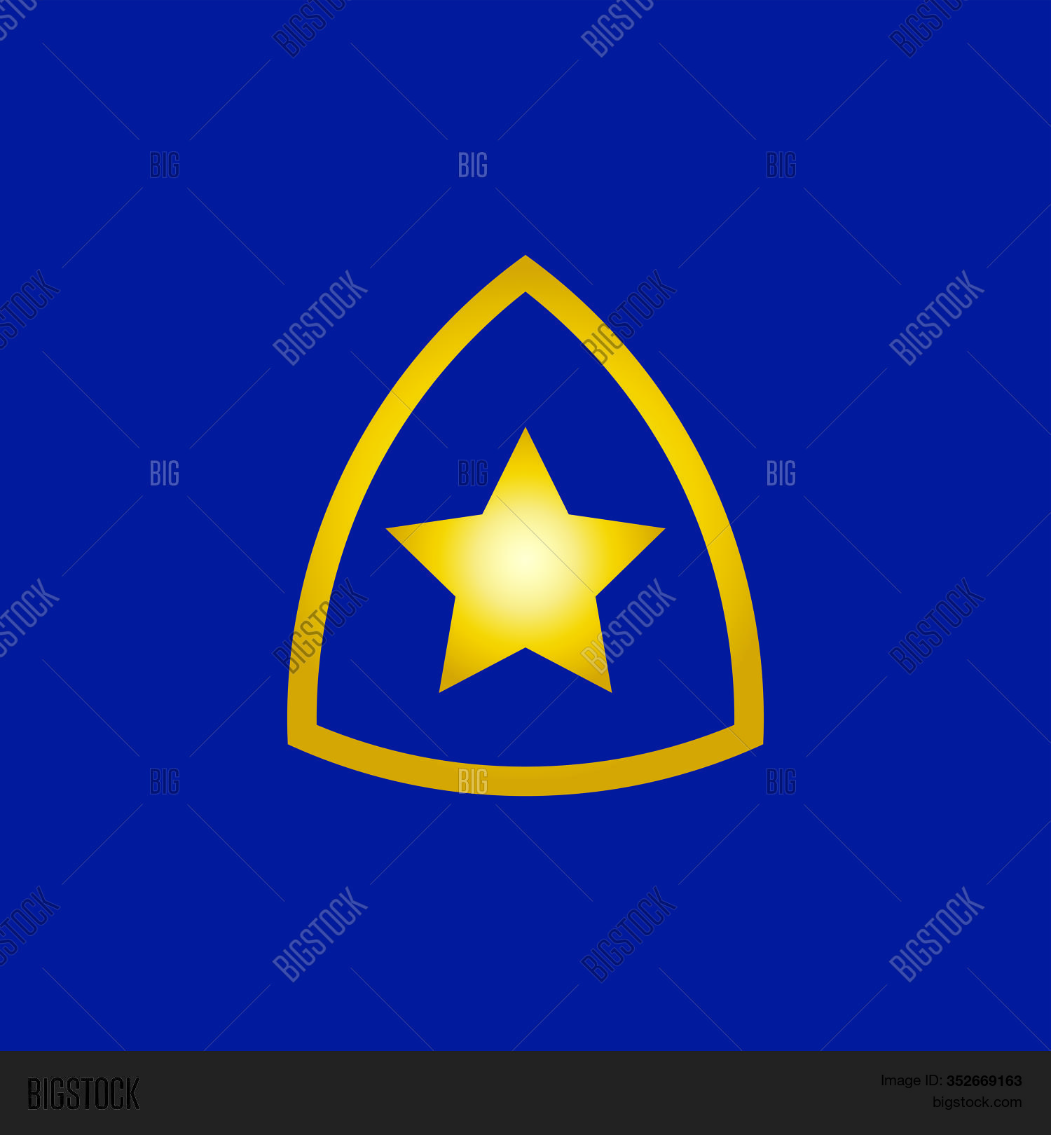 Gold Shield Navy Blue Vector & Photo (Free Trial) | Bigstock