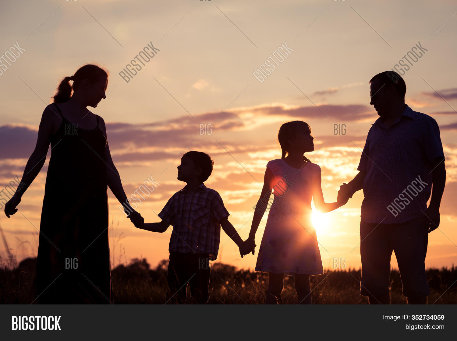 Happy Family Standing Image & Photo (Free Trial) | Bigstock