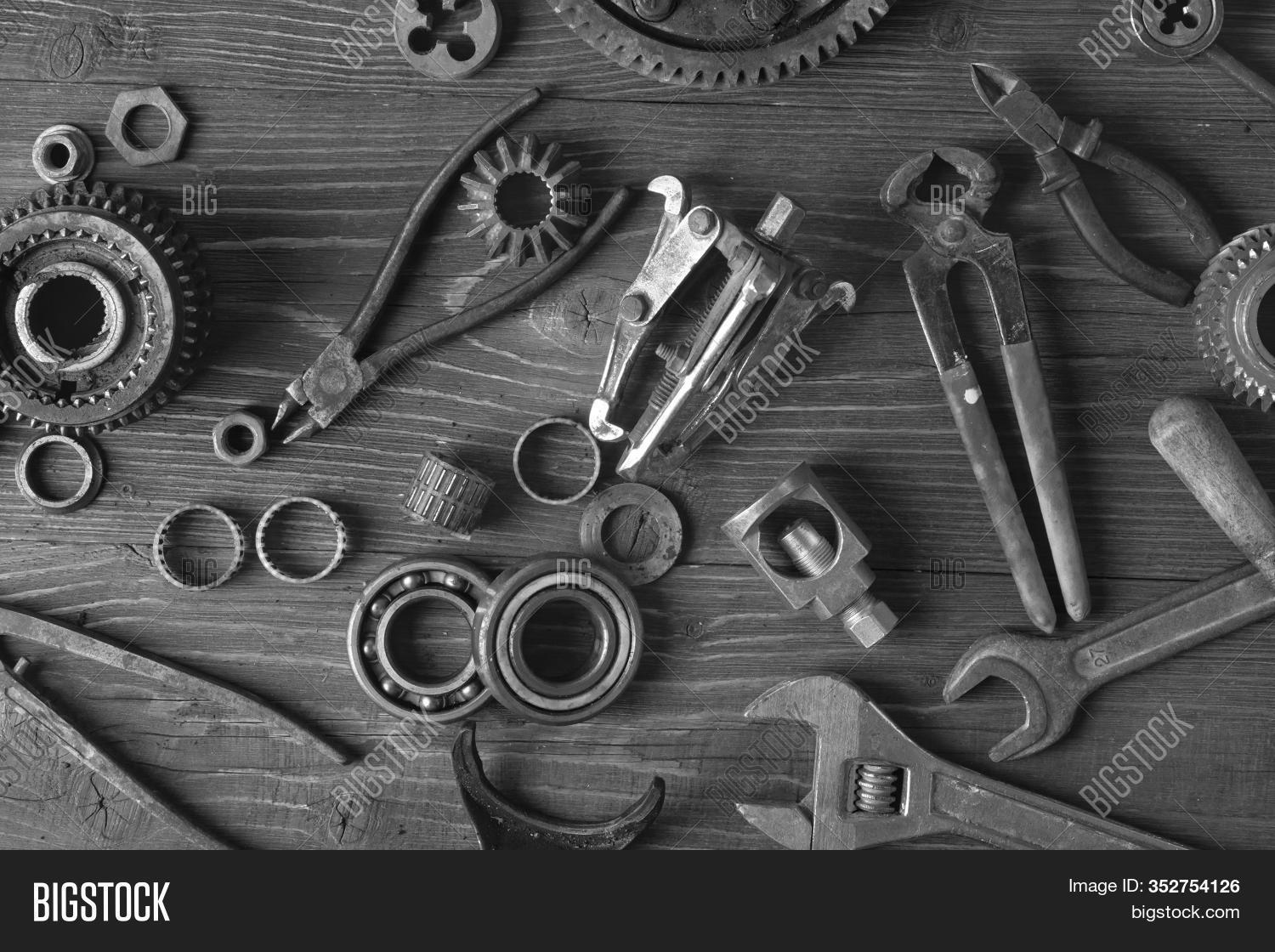 Old Tools Black And White