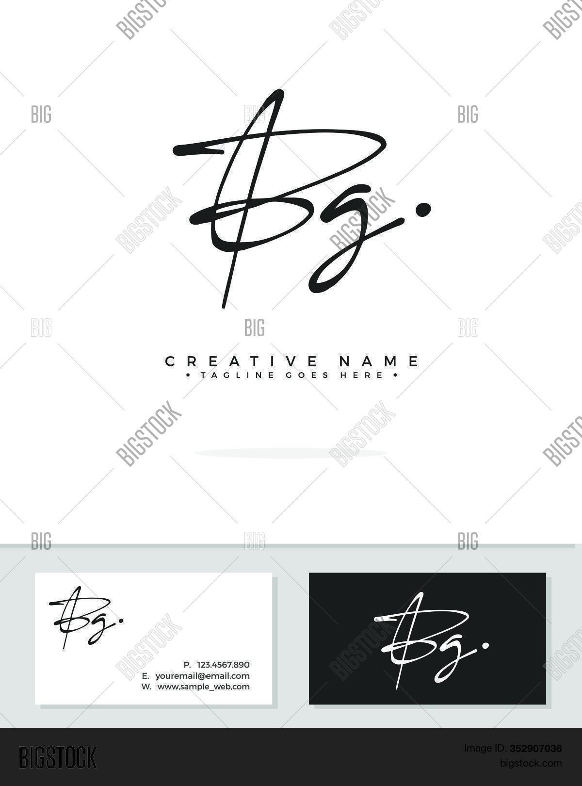 B G Bg Initial Logo Vector & Photo (Free Trial) | Bigstock
