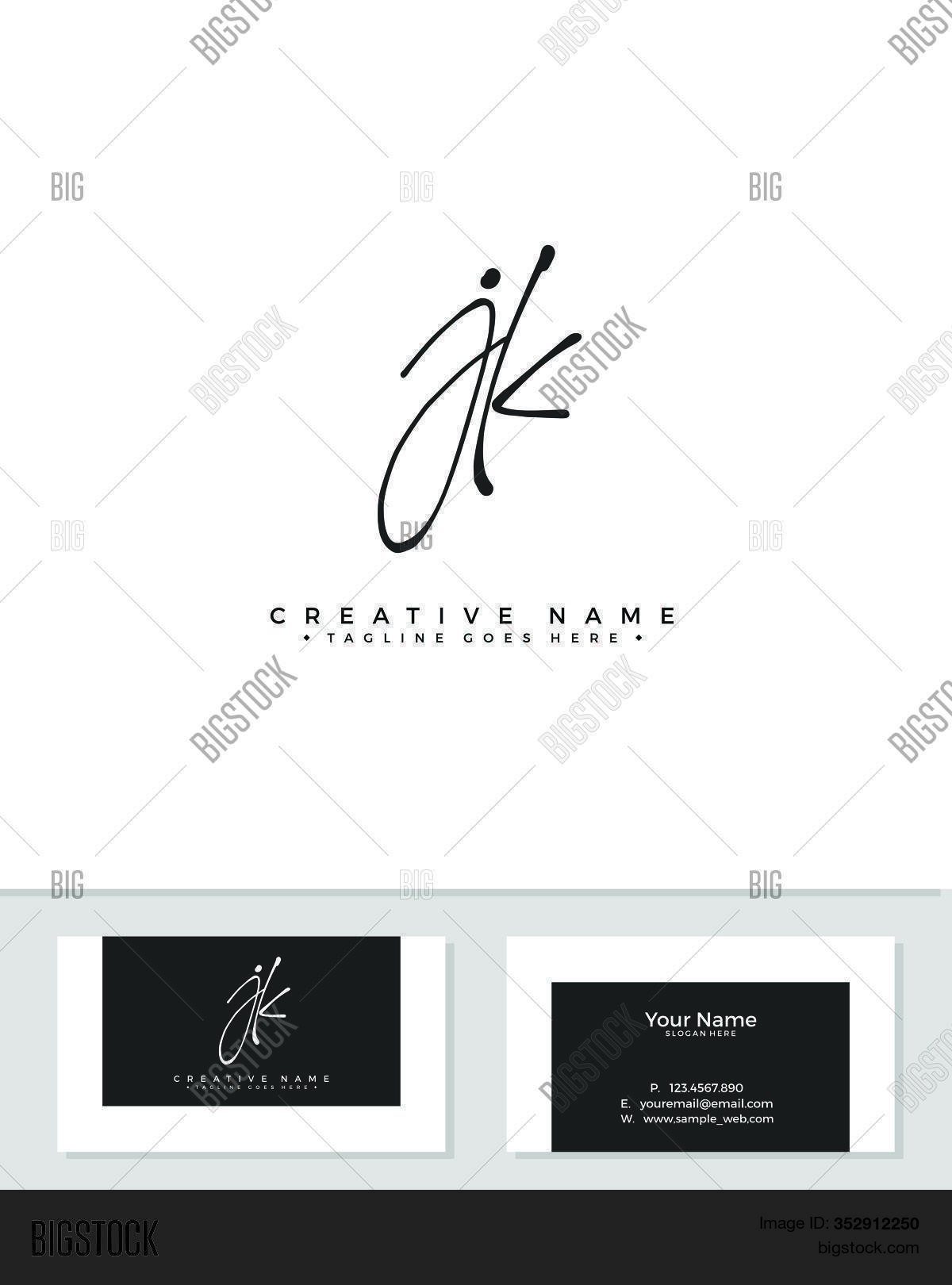 J K Jk Initial Logo Vector & Photo (Free Trial) | Bigstock