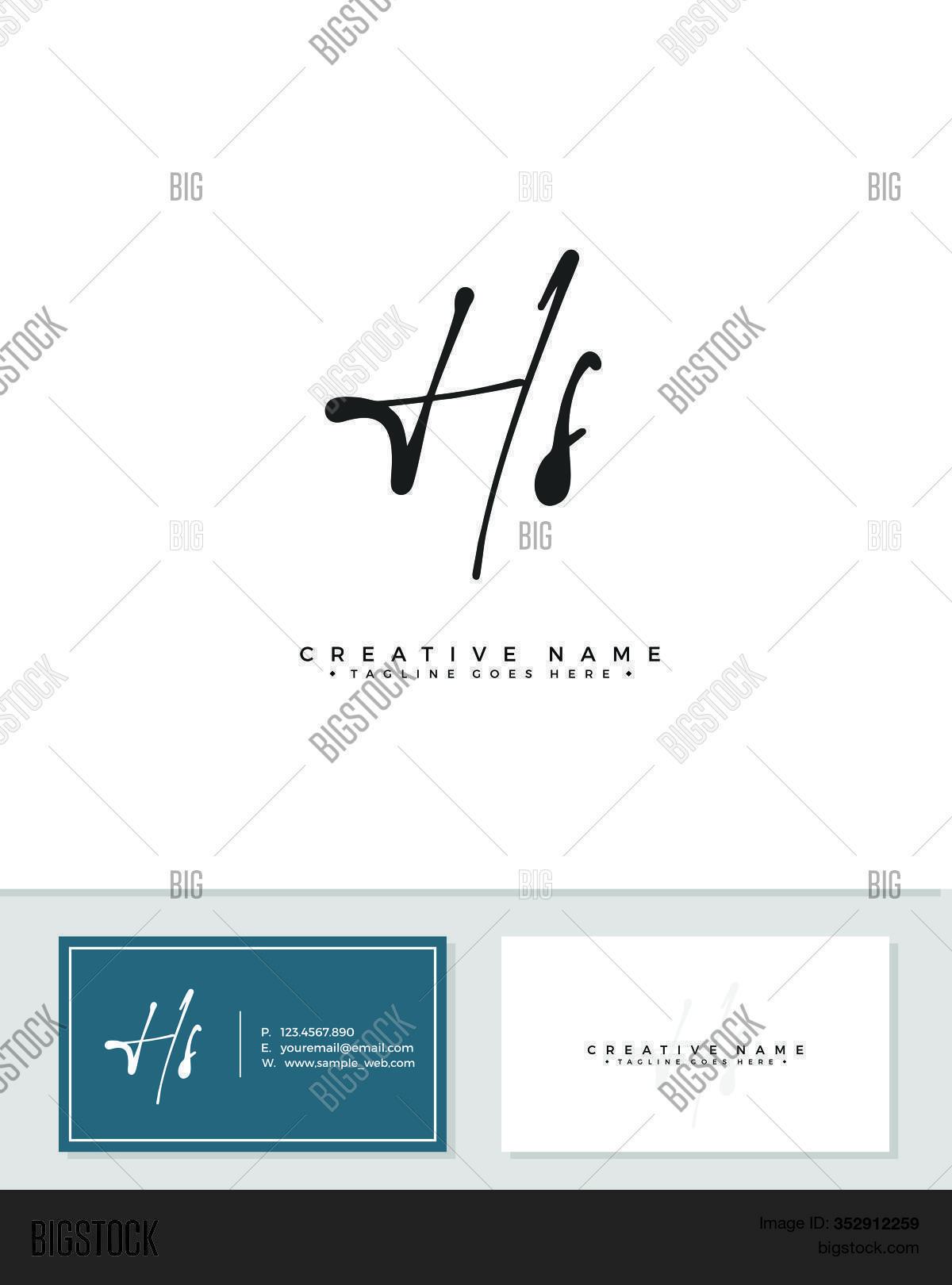 H S Hs Initial Logo Vector & Photo (Free Trial) | Bigstock