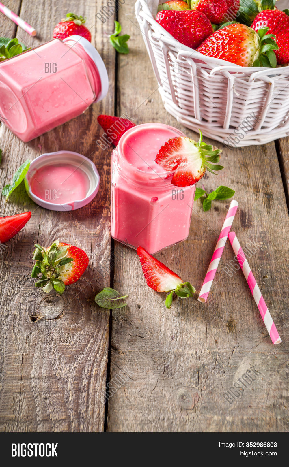 Strawberry Milkshake Image & Photo (Free Trial) | Bigstock