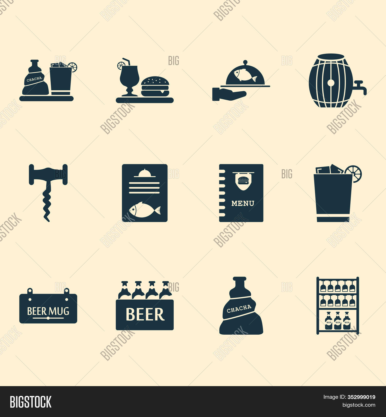 Beverages Icons Set Image & Photo (Free Trial) | Bigstock