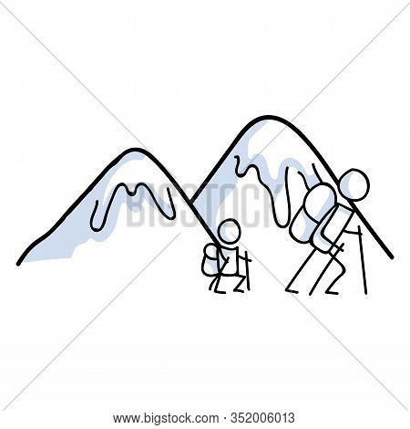 Hiking Stick Figure Vector & Photo (Free Trial) | Bigstock