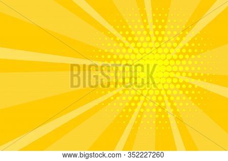 Comic Yellow Sunbeam Vector & Photo (Free Trial) | Bigstock