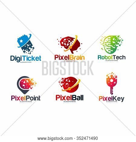 Pixel Logo Images, Illustrations & Vectors (Free) - Bigstock