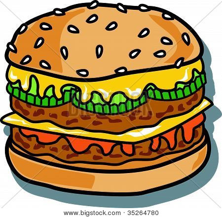 Hamburger Clip Art Vector & Photo (Free Trial) | Bigstock