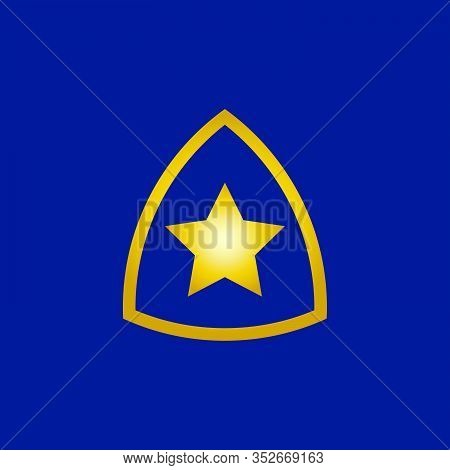 Gold Shield Navy Blue Vector & Photo (Free Trial) | Bigstock