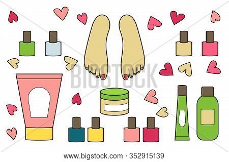 Pedicure Icon Set. Vector & Photo (Free Trial) | Bigstock