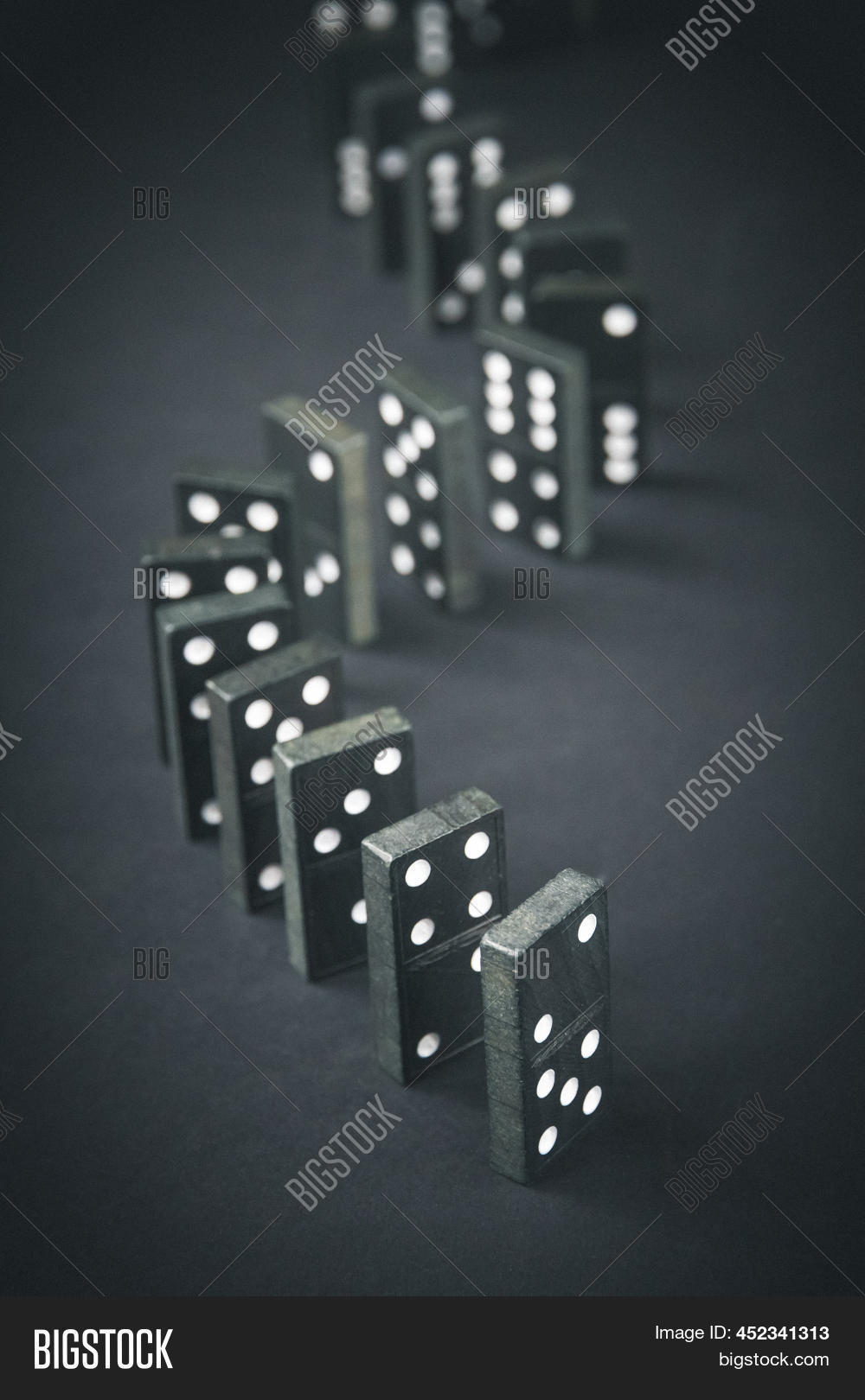 Black Dominoes Chain Image & Photo (Free Trial) | Bigstock