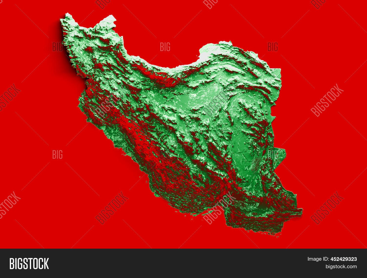 Iran Topographic Map Image & Photo (Free Trial) | Bigstock