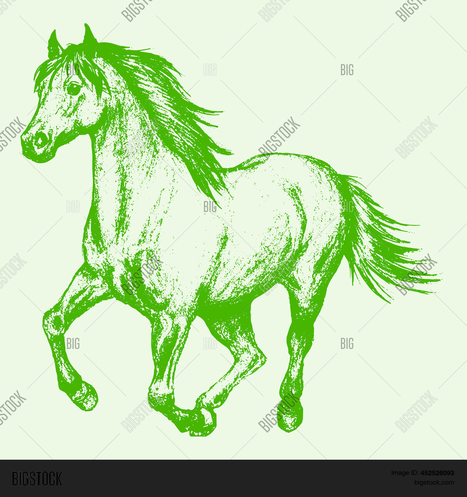 Sketch Running Horse Vector & Photo (Free Trial) | Bigstock