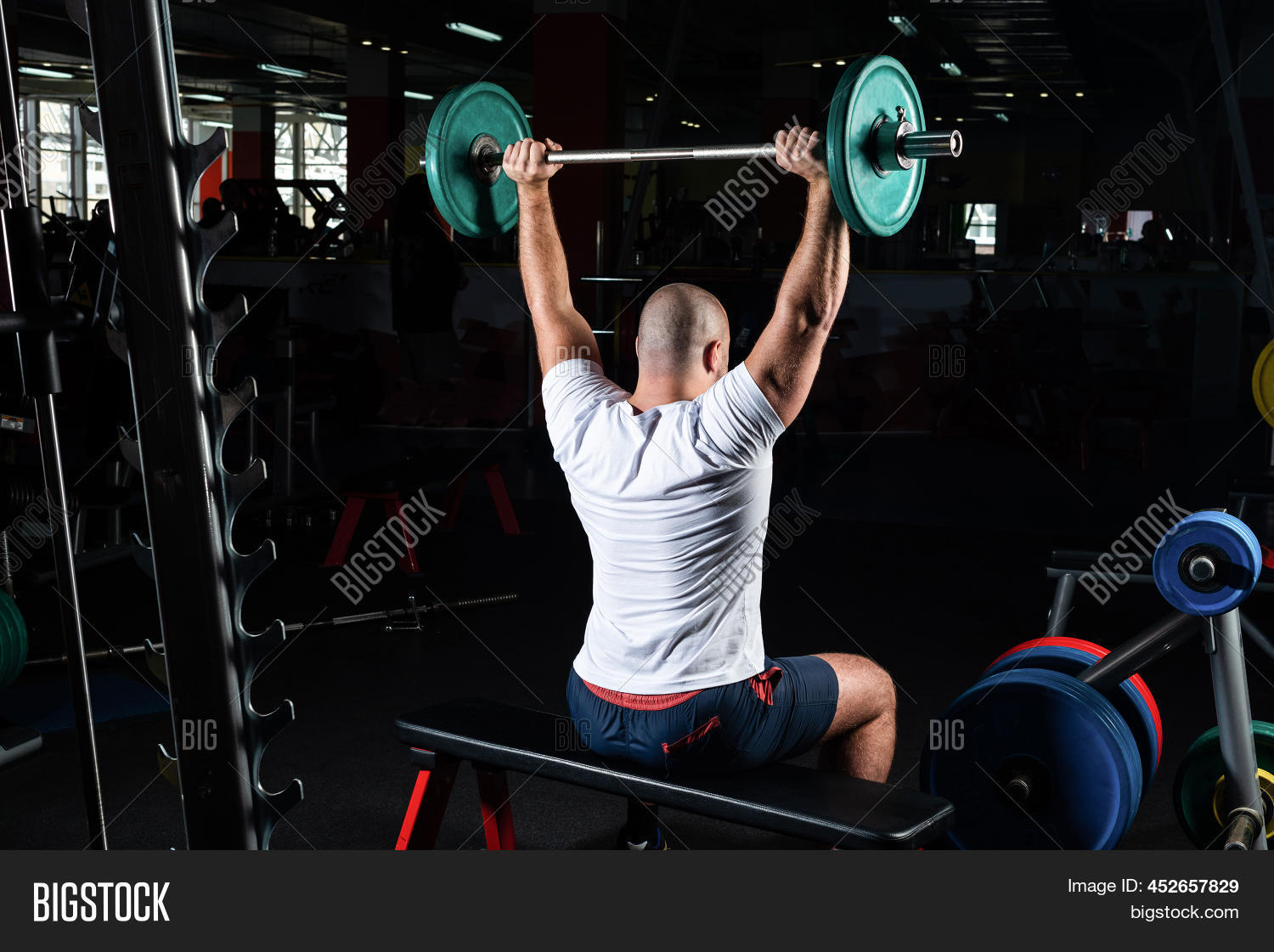 Man Gym Lifts Barbell Image & Photo (Free Trial) | Bigstock