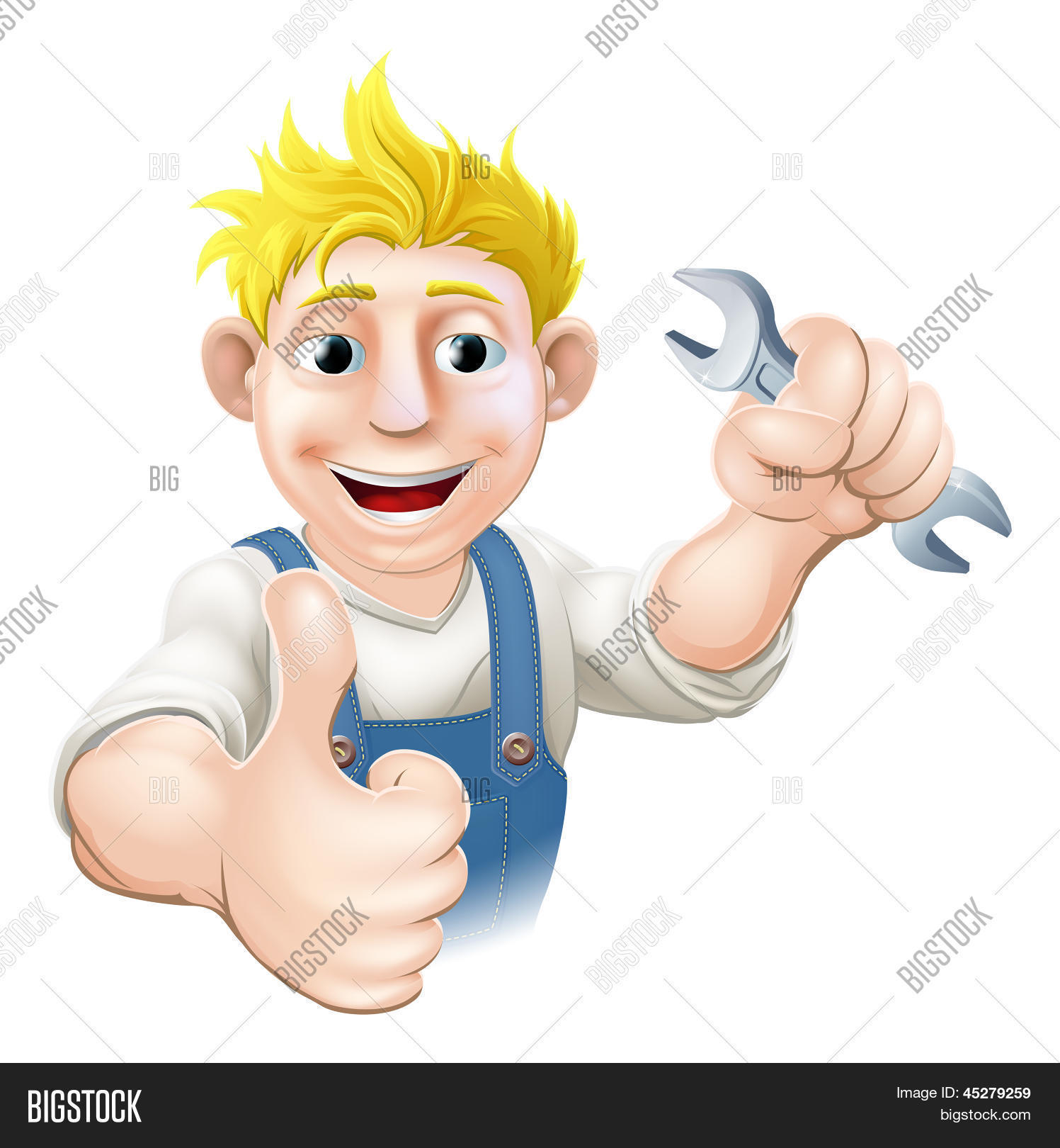 Cartoon Mechanic Vector & Photo (Free Trial) | Bigstock