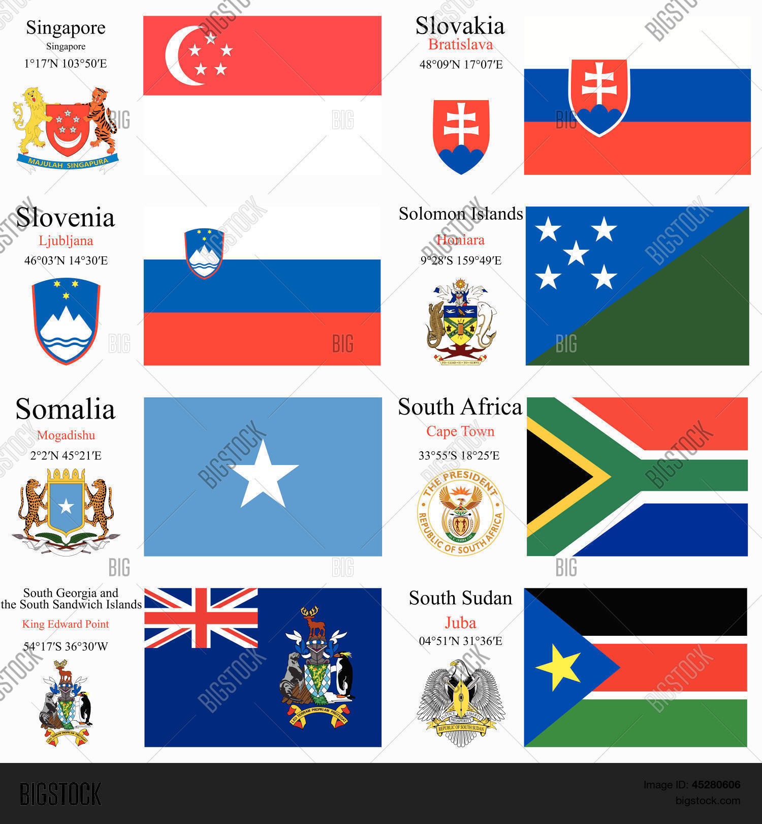 World Flags Capitals Vector & Photo (Free Trial) | Bigstock