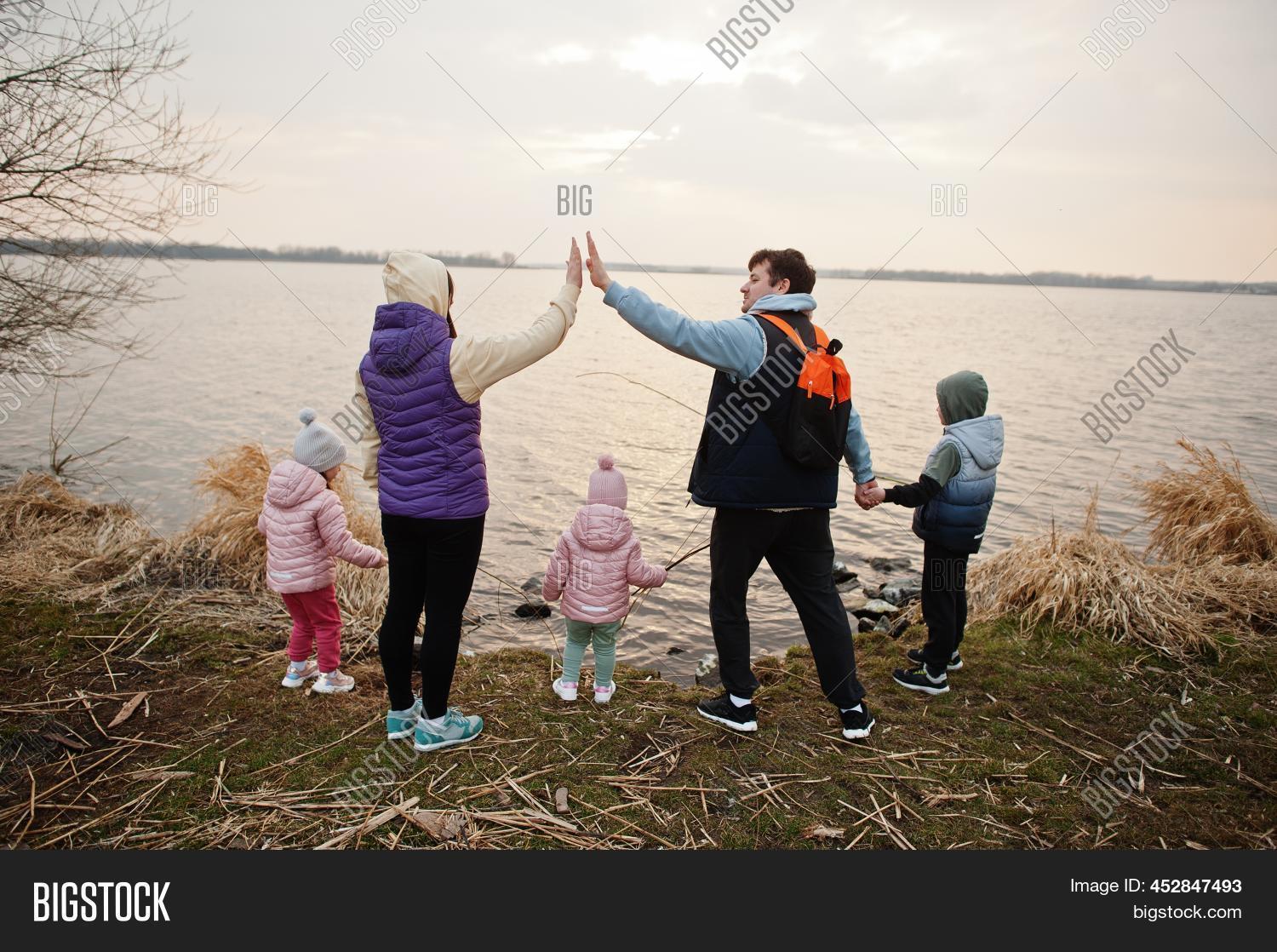 Back Family Three Kids Image & Photo (Free Trial) | Bigstock