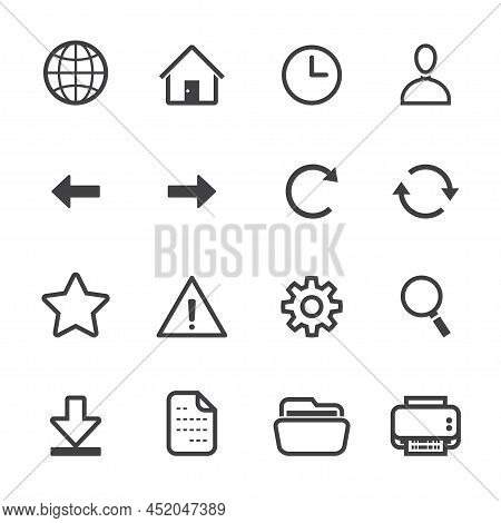 Website Toolbar Icons Vector & Photo (Free Trial) | Bigstock