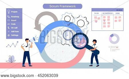 Scrum Framework Vector & Photo (Free Trial) | Bigstock