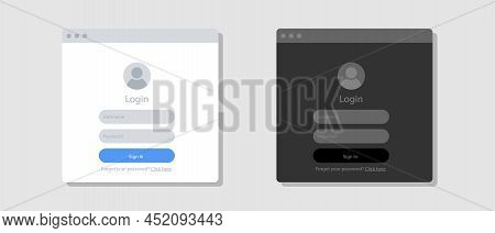 Login Form Vector Vector & Photo (Free Trial) | Bigstock