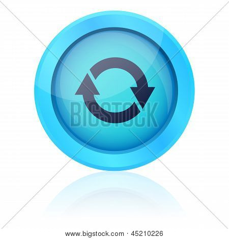 Blue Update Button Vector & Photo (Free Trial) | Bigstock