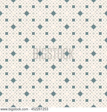 Vector Minimal Seamless Pattern. Elegant Geometric Background With Small Squares, Tiny Diamonds ...