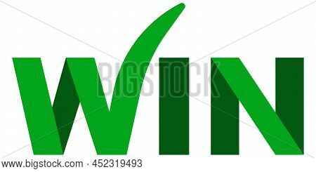 Green Logo Win Icon Vector & Photo (Free Trial) | Bigstock