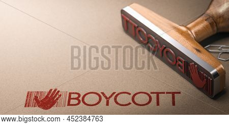Word Boycott Printed Image & Photo (Free Trial) | Bigstock